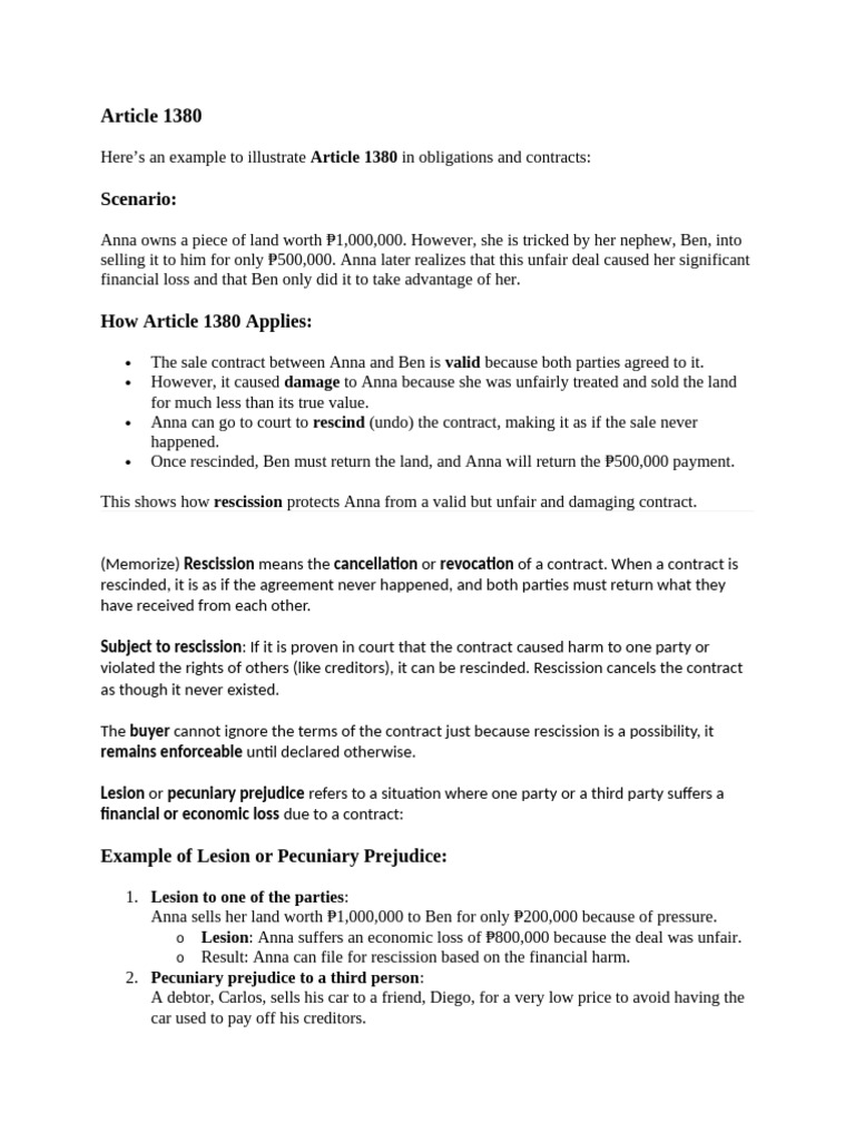 Chapter 6 Examples Oblicon | PDF | Civil Law (Legal System) | Common Law