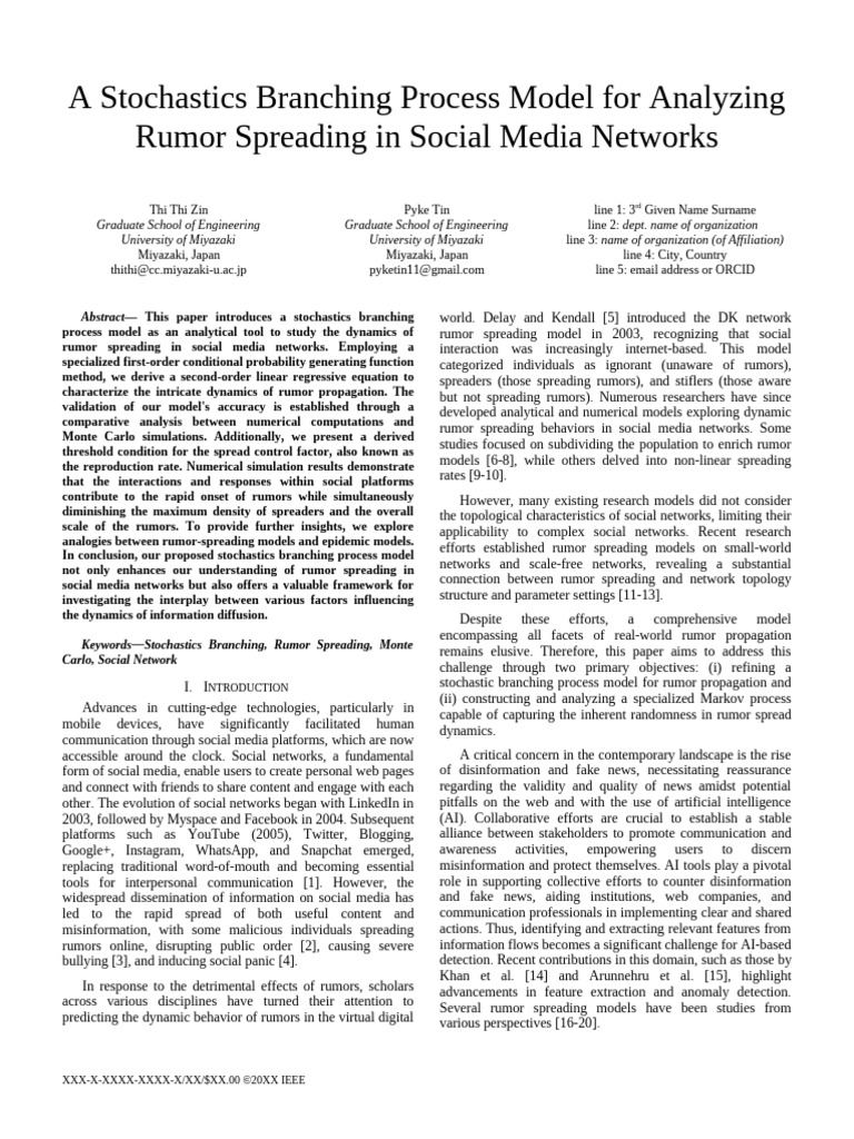 A Stochastics Branching Process Model_formatted | PDF | Social Media ...