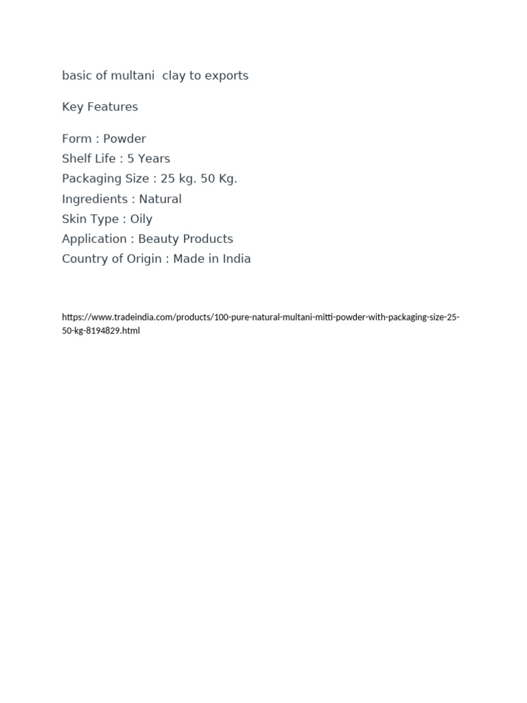 Multani Clay | PDF
