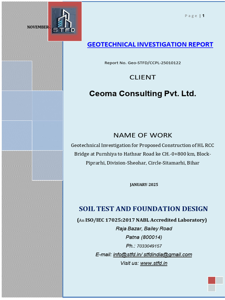 HL RCC Bridge at Purnhiya To Hathsar Road Ke CH-0+800 KM | PDF | Deep ...