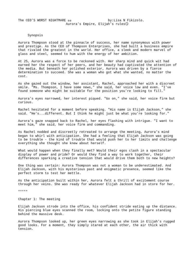 The Ceo's Worst Nightmare ?? | PDF