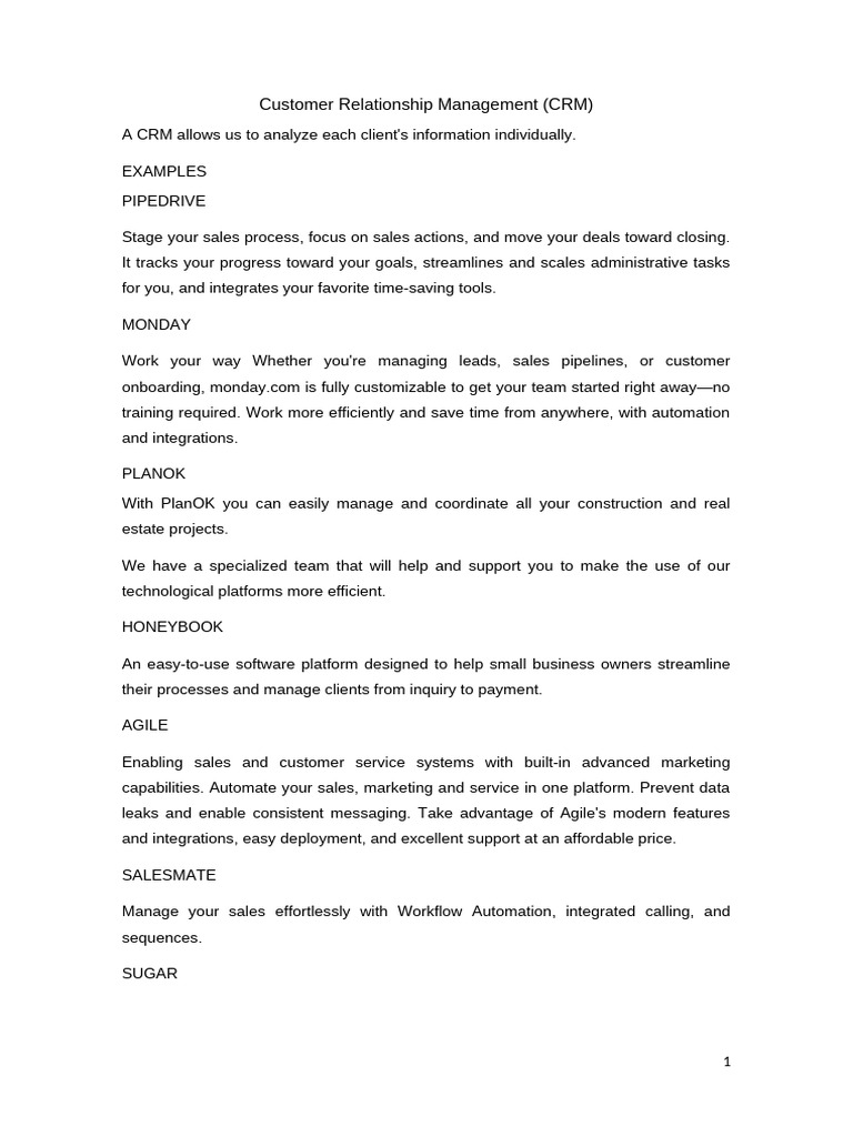 CRM Solutions for Businesses | PDF | Customer Relationship Management ...