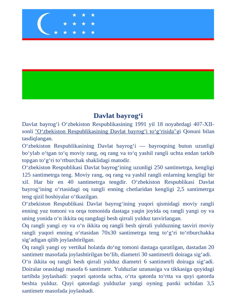 Davlat Bayrog | PDF