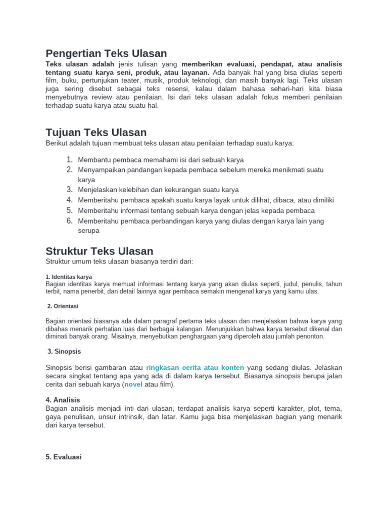 TEKS ULASAN | PDF