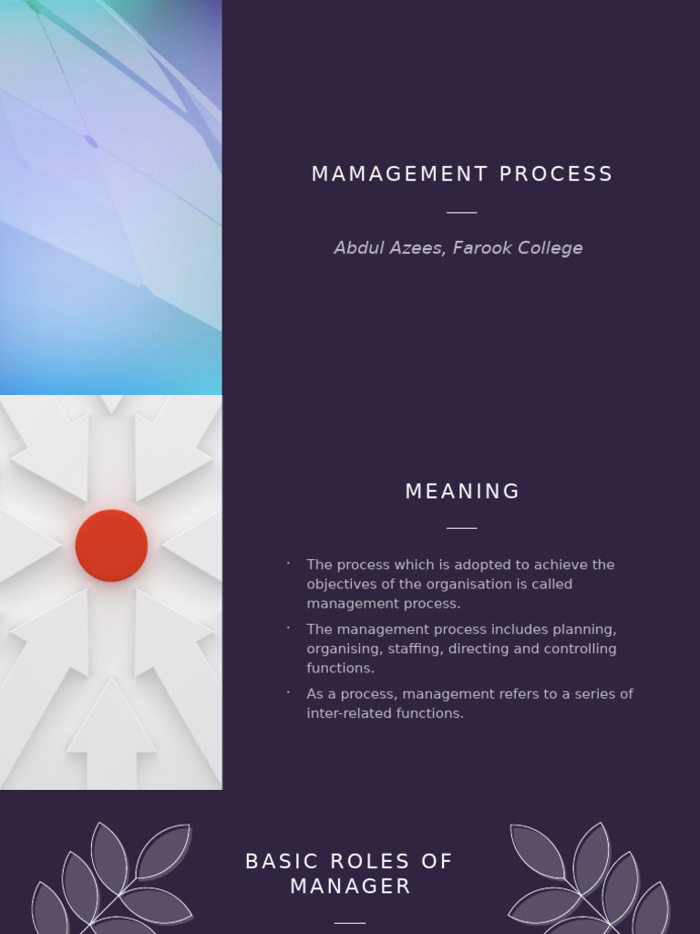 Management Process ___ | PDF | Supervisor | Business