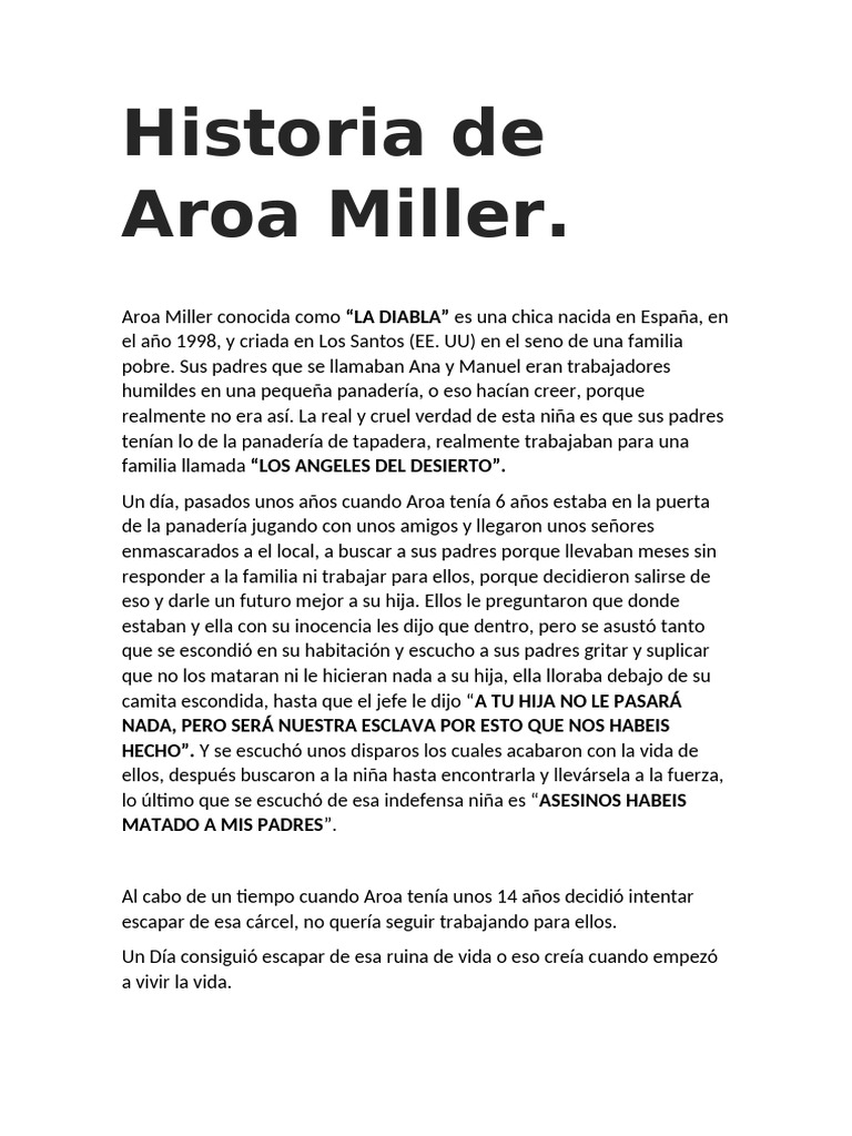 Historia de Aroa Brown | PDF