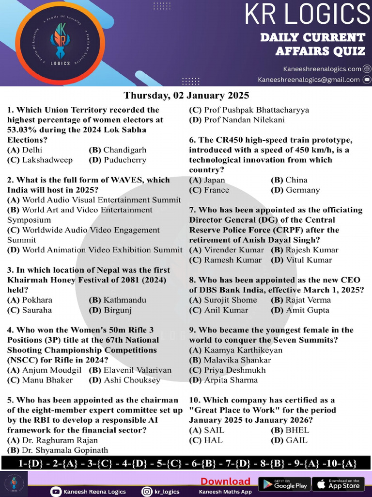 02-Jan-25_Curr.Aff.E_Kaneesh Maths-DS | PDF