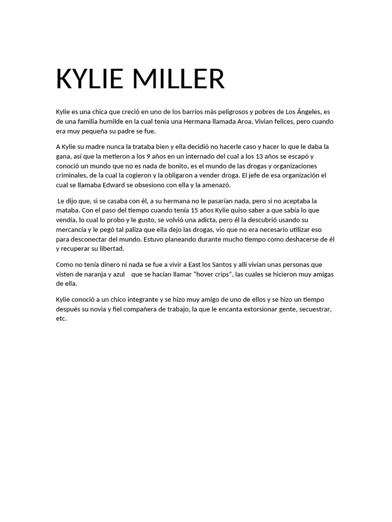 Historia de Aroa Miller | PDF