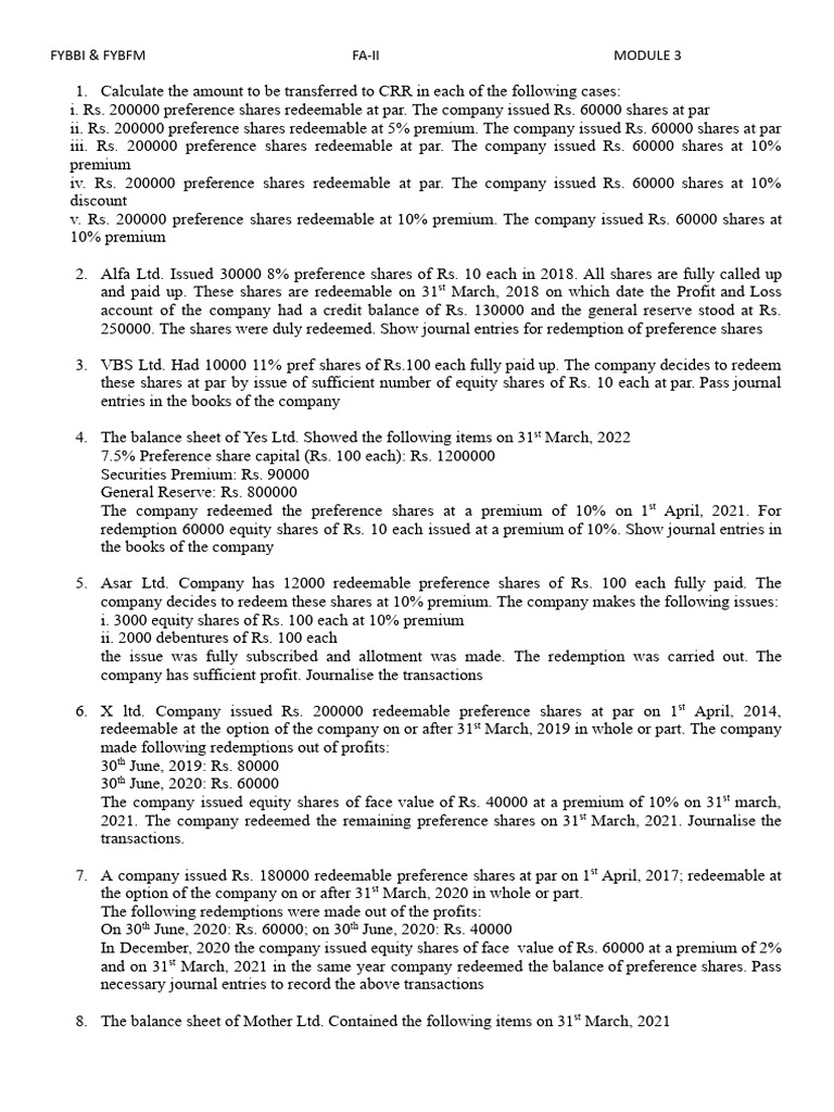 Sums.docx | PDF | Equity (Finance) | Financial Economics