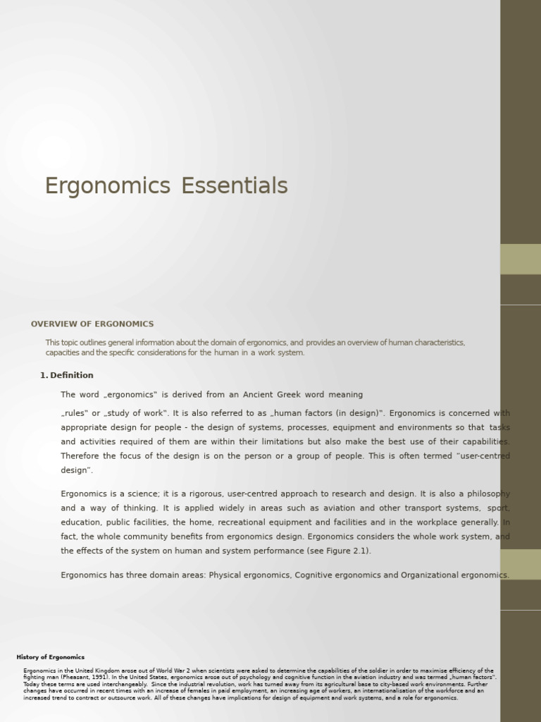 Understanding Ergonomics Basics | PDF | Risk | Risk Management
