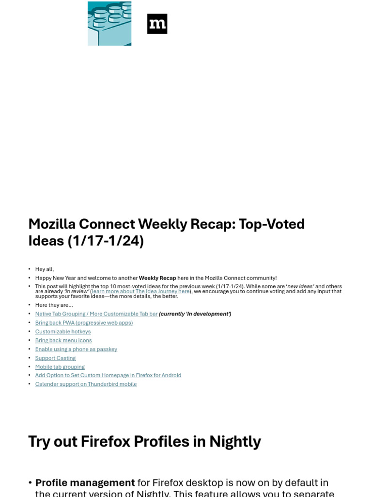 Top Voted Hotkeys in Mozilla Connect | PDF | Mobile Software | System ...