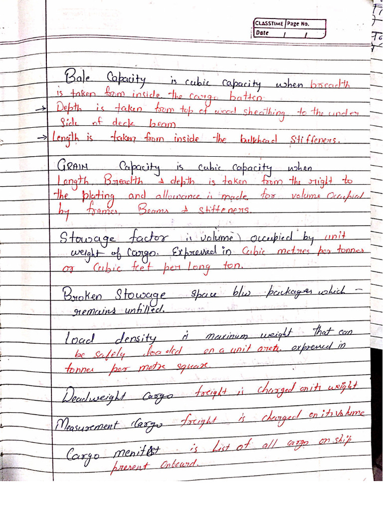 Cargo Notes by Tyagi | PDF