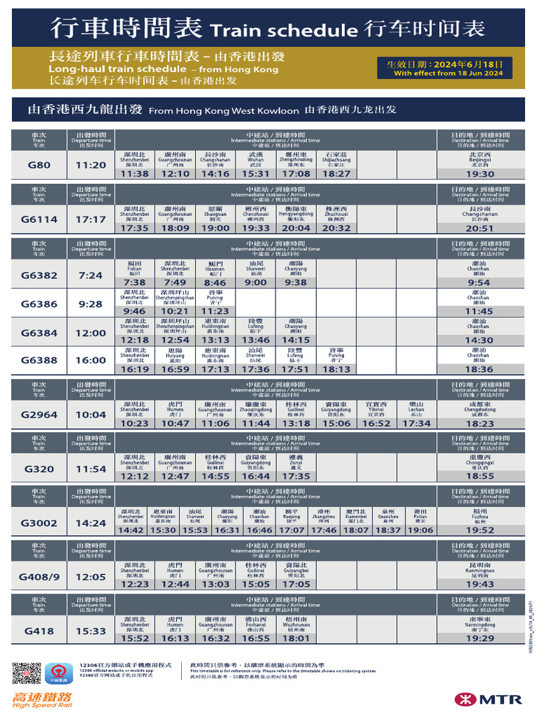 Long Haul Train Timetable | PDF
