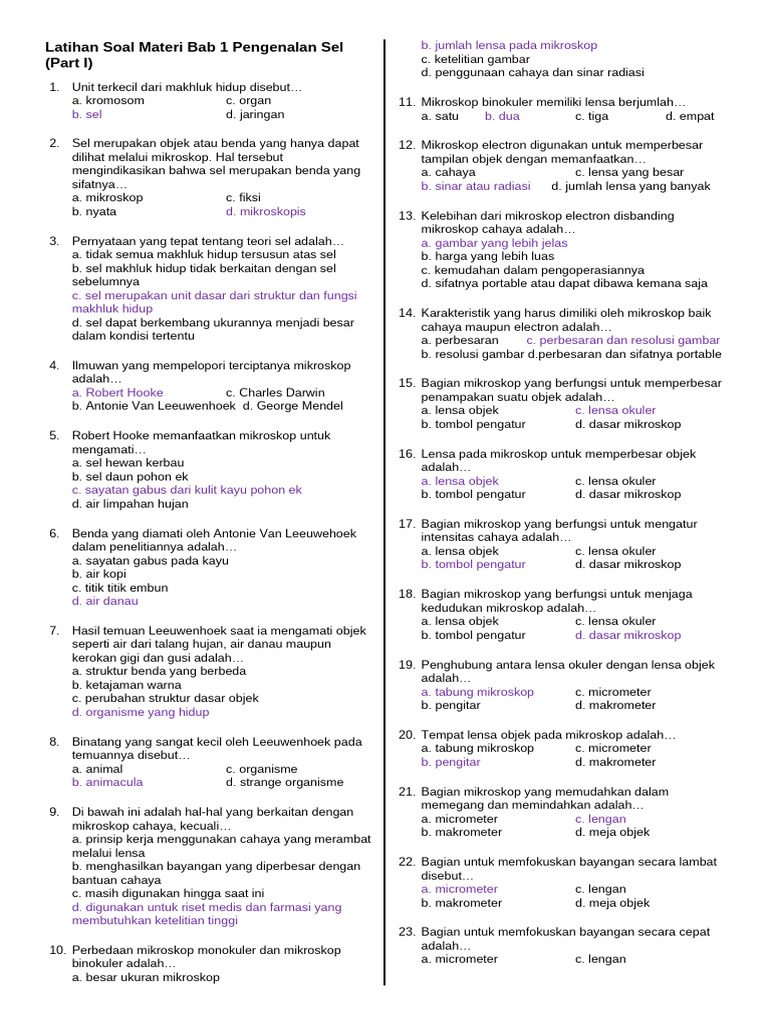 Pengenalan dan Struktur Sel dalam Biologi | PDF
