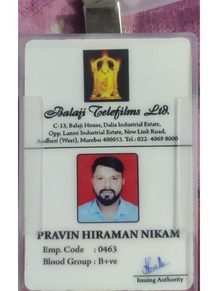 Applicant - Pravin Nikam I'D Card | PDF