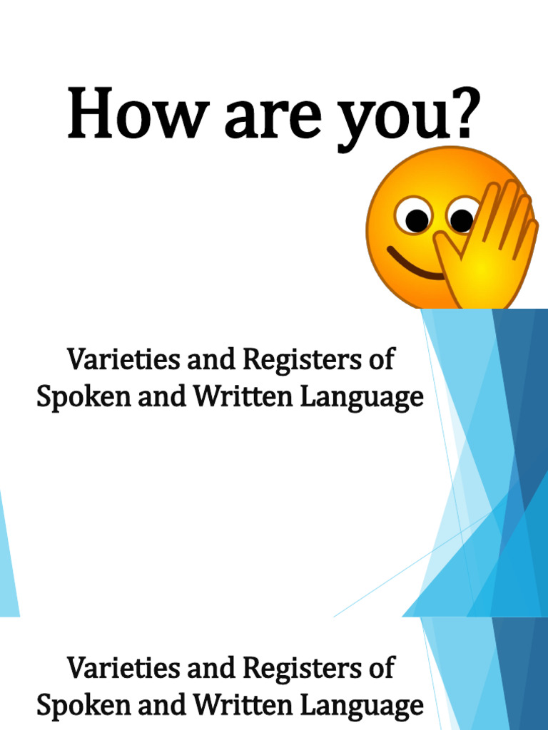 Lesson 5 Language Varieties Registers | PDF | English Language | Linguistics