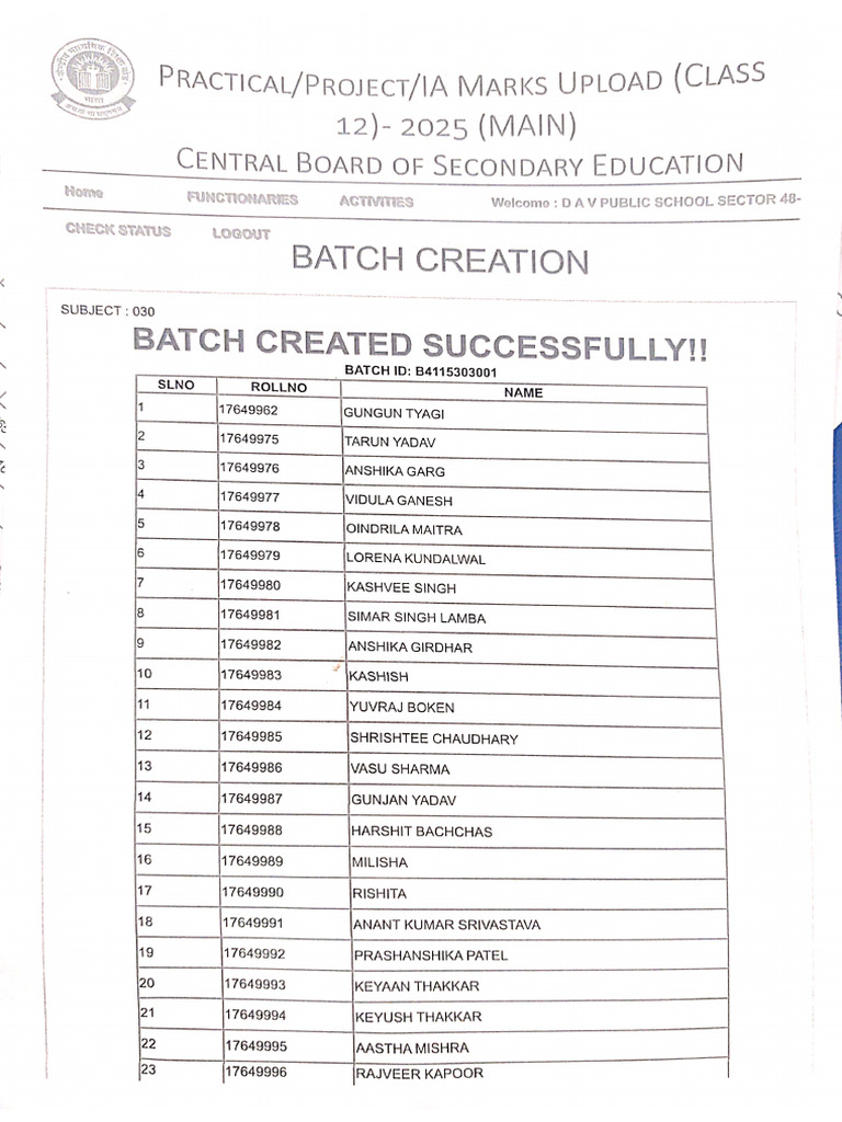 Practical Batch | PDF