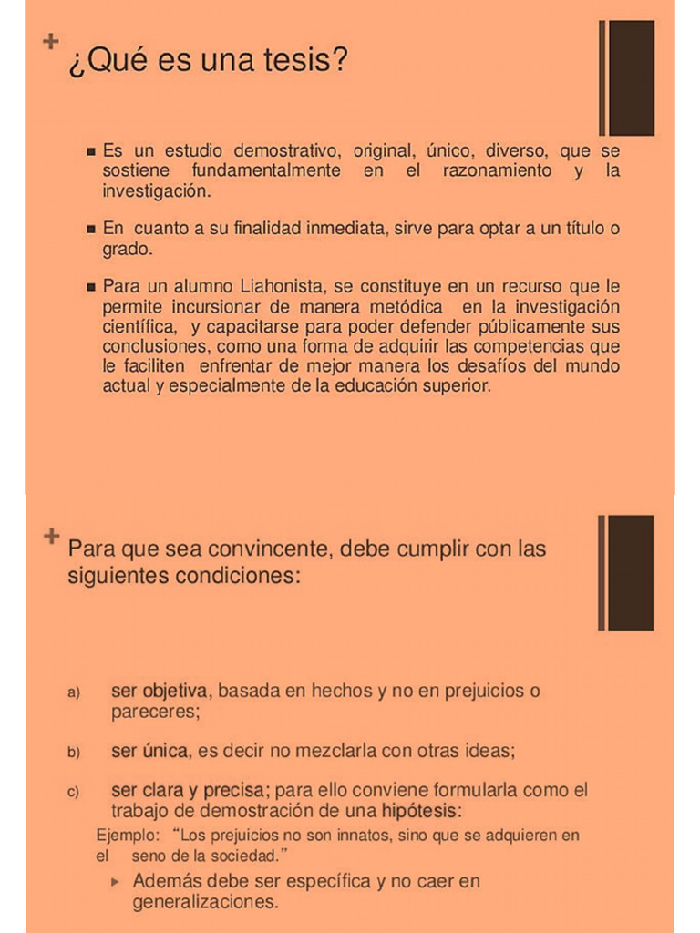 ¿Qué Es Una Tesis | PDF