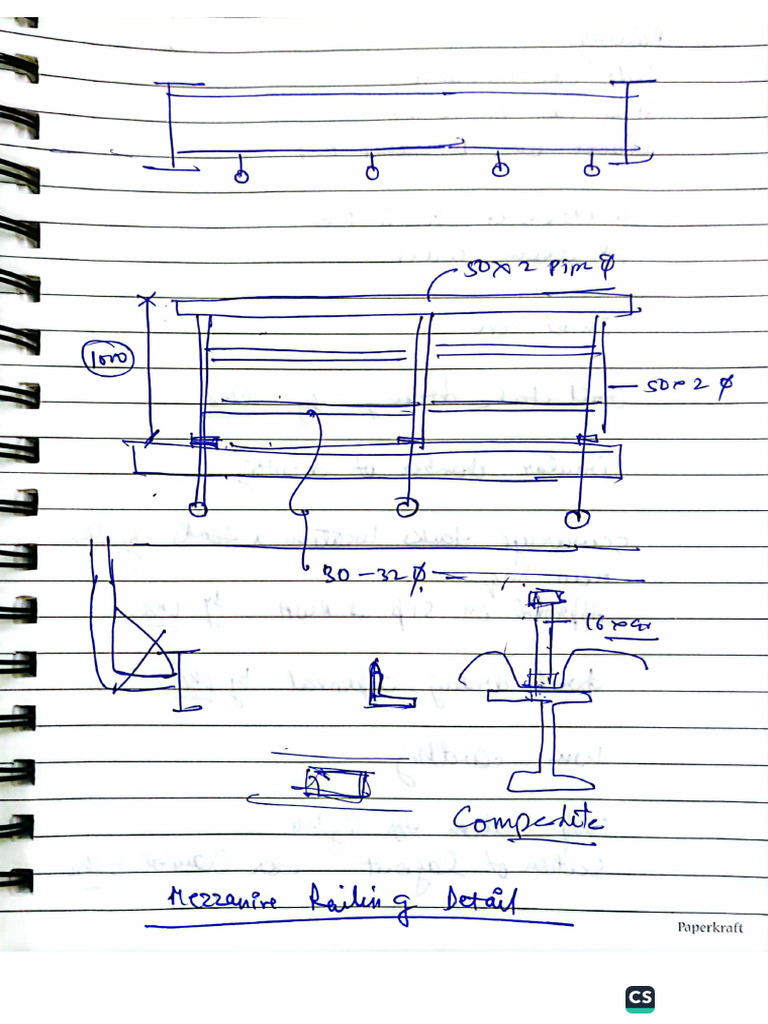 Mezzanine Railing Detail | PDF