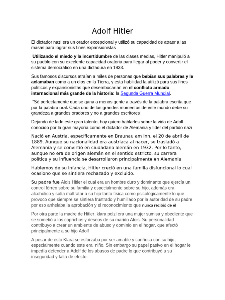 Adolf Hitler | PDF | Adolf Hitler | Alemania nazi