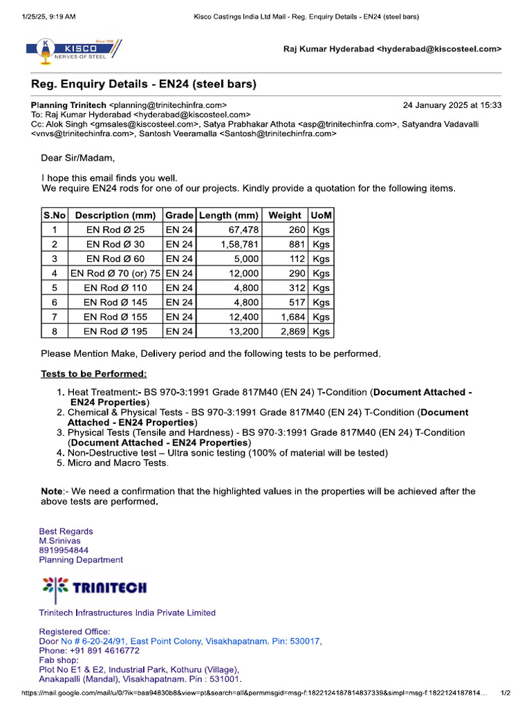 Enquiry_Trinitech_EN24_25.01.25 | PDF