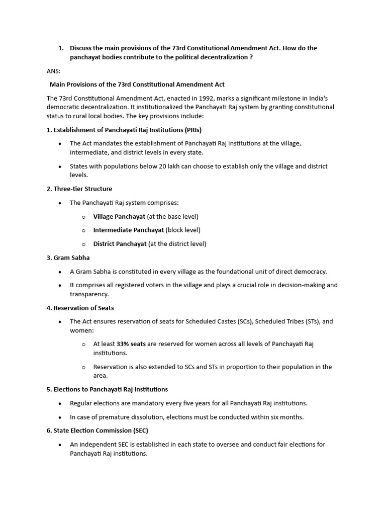 Local Self Govt. | PDF | Government | Government Of India