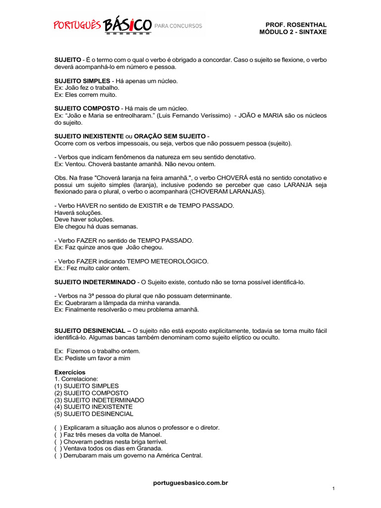 PBC-Modulo-2-01 | PDF | Assunto (gramática) | Linguística