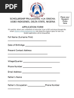 Elimu Program Application Form | PDF