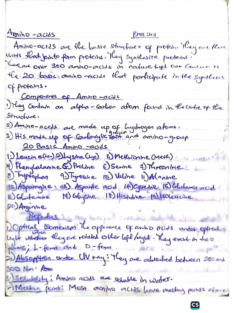 Biochemistry Note | PDF
