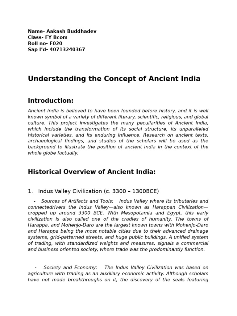 Understanding The Concept of Ancient India | PDF | Vedas | Ātman (Hinduism)