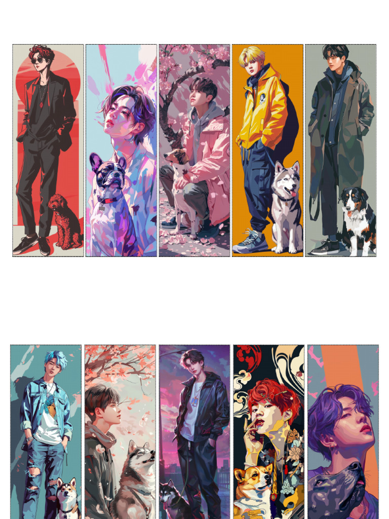 45 Korean Pop Idol Bookmarks | PDF