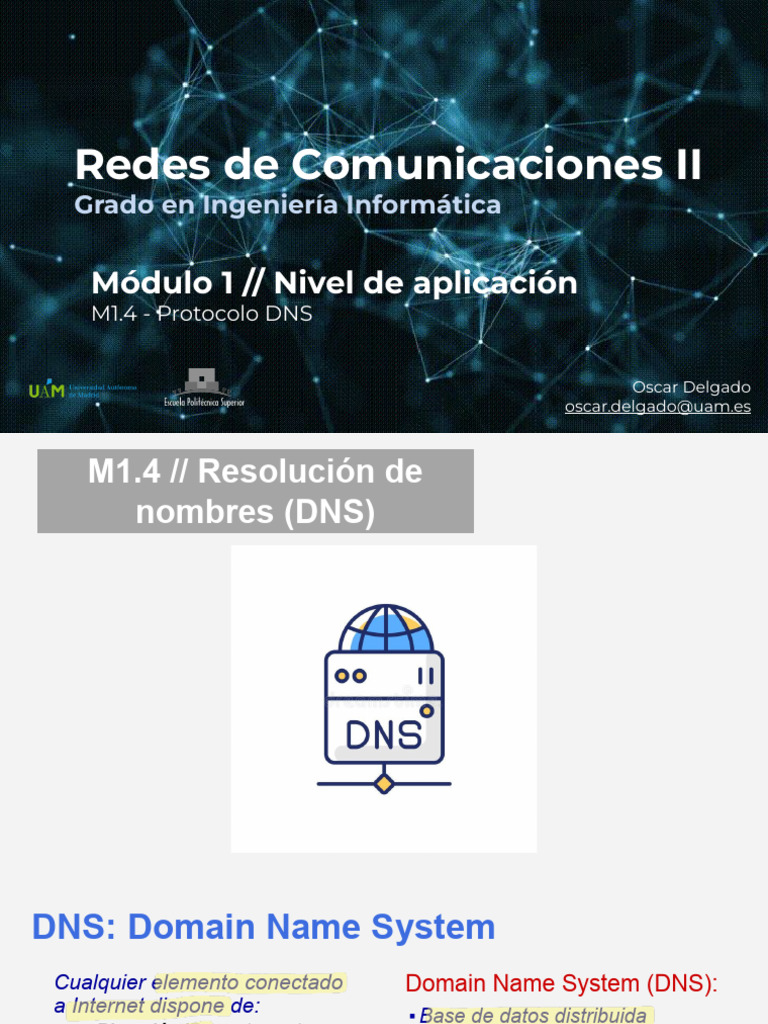 M1.4 - DNS | PDF | sistema de nombres de dominio | Ciencias de la Computación