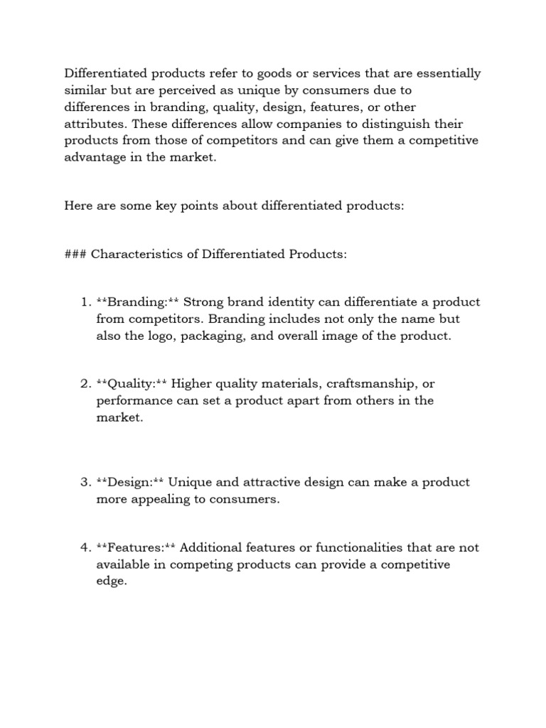 DIFFERENTIATED | PDF | Business Economics | Economics