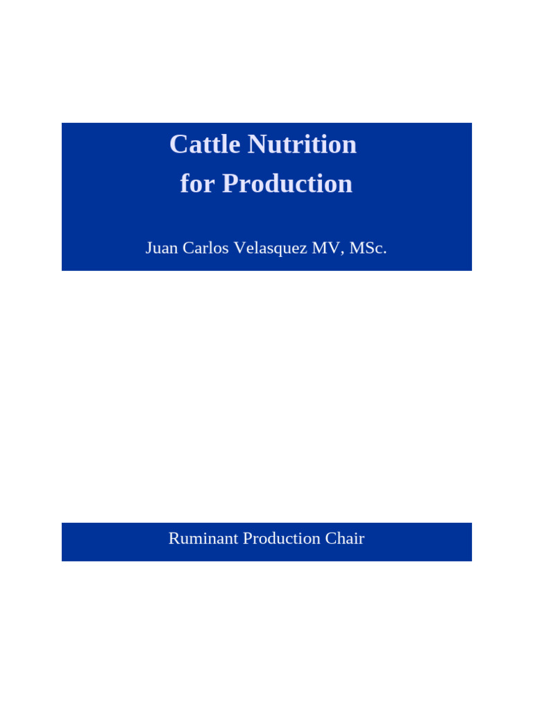Nutritional Guidelines for Dairy Cattle | PDF | Nutrition | Diet ...