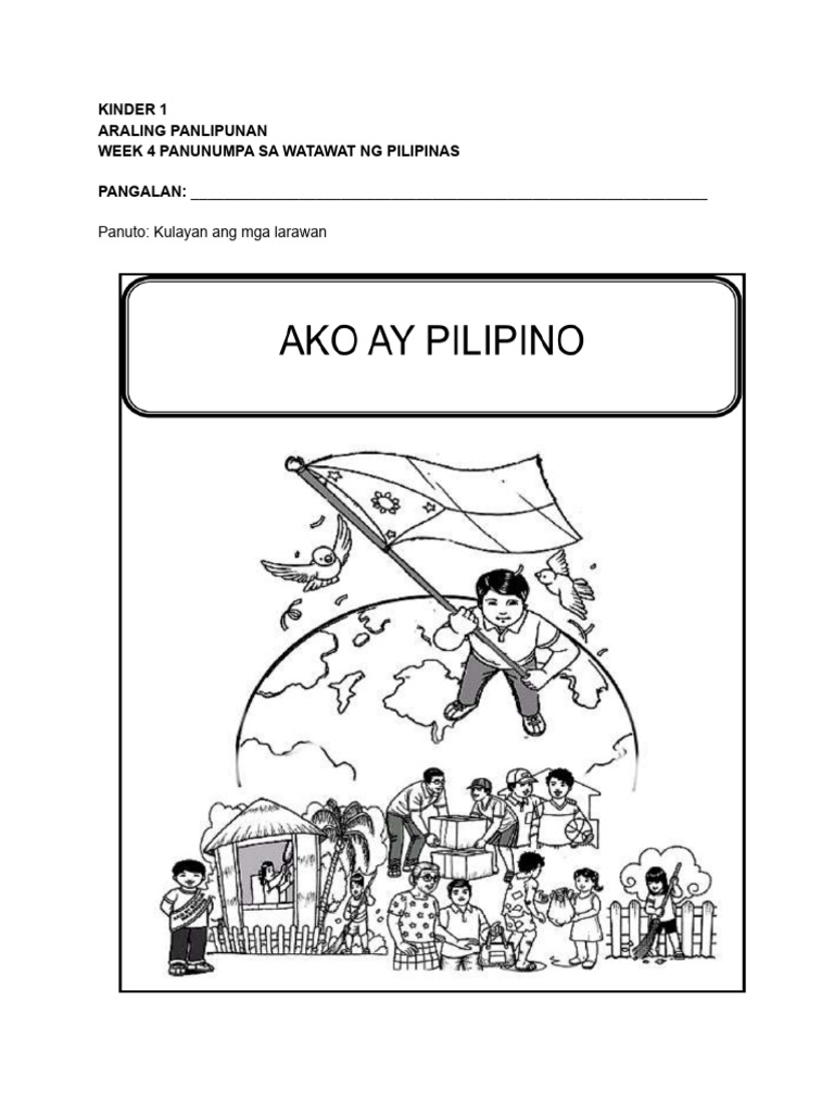 K1-Week 4 Panunumpa Sa Watawat NG Pilipinas | PDF