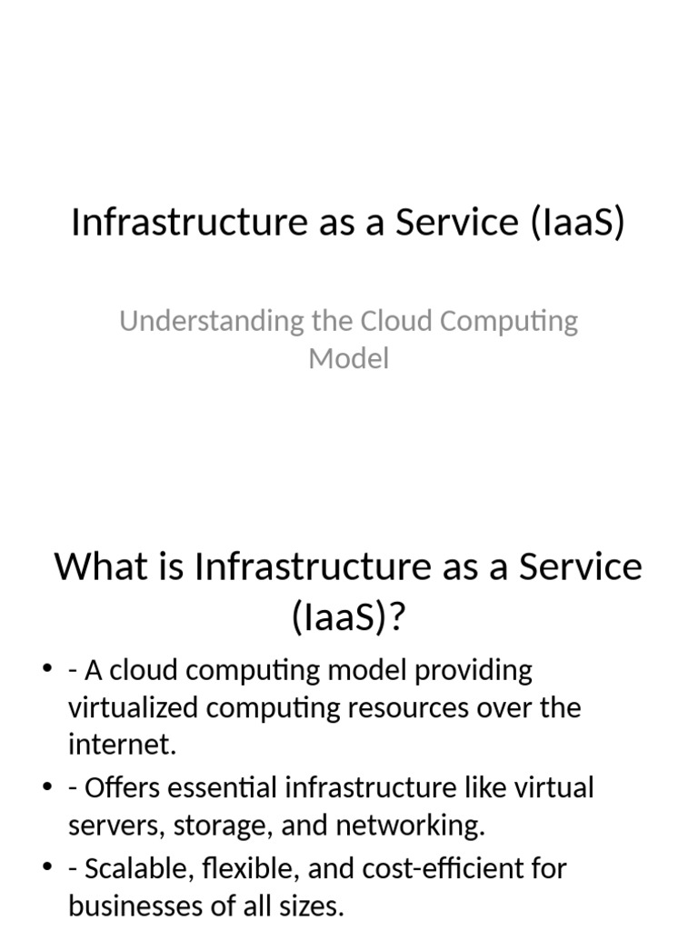 IaaS Presentation | PDF
