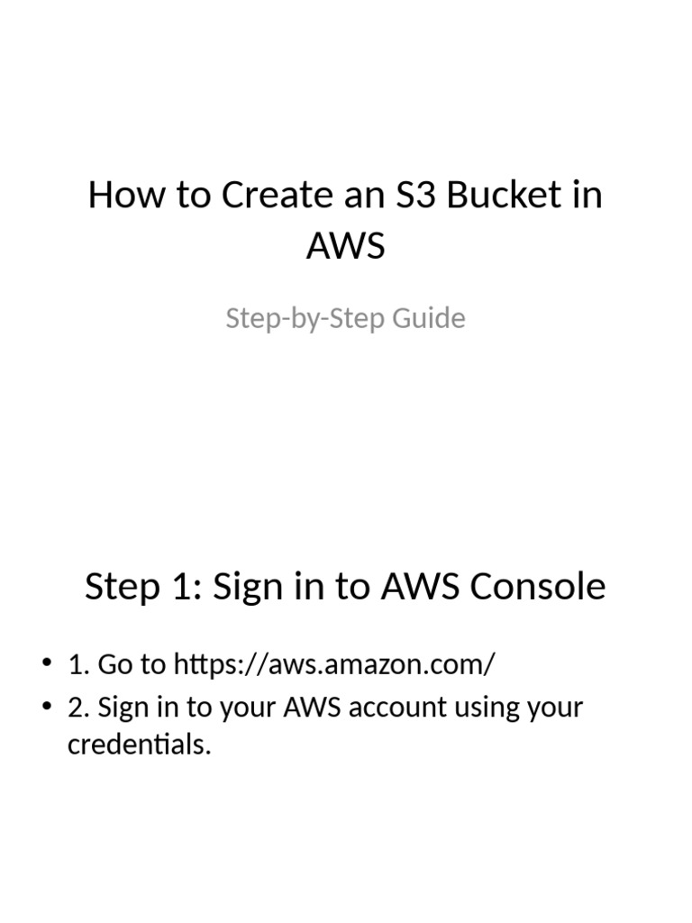 Create_S3_Bucket_AWS | PDF