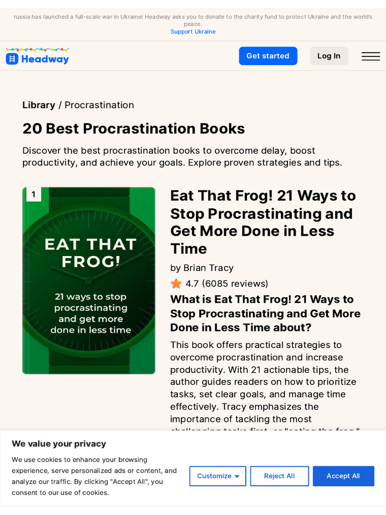 Top 20 Books to Overcome Procrastination | PDF | Professional Skills ...