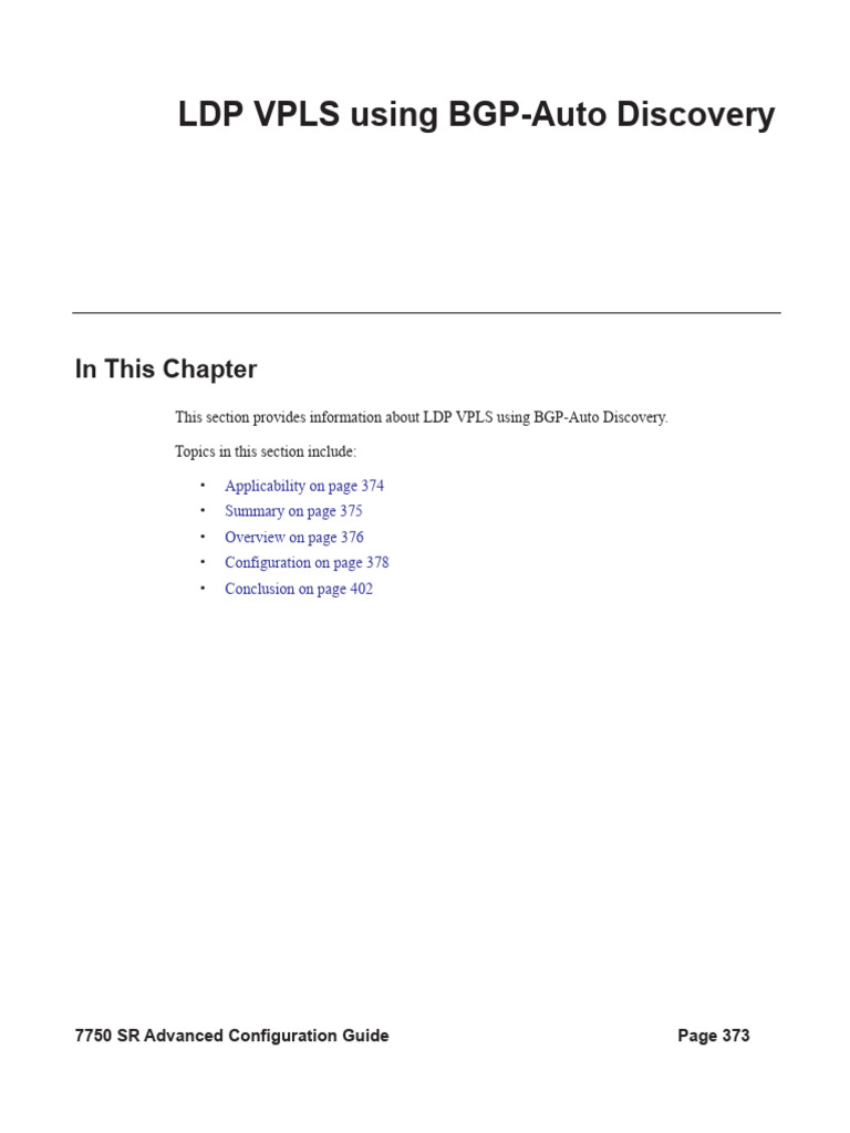 LDPVPLS-using-BGP-AutoDiscovery Nokia | PDF | Networking ...