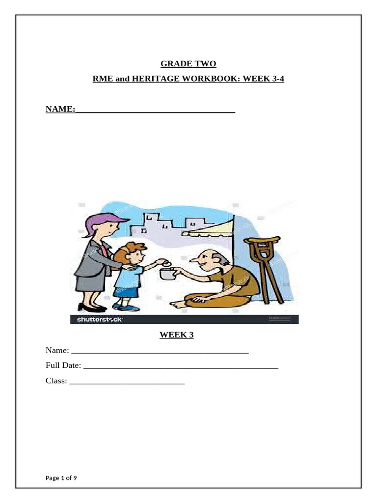 RME Workbook for Grade 2: Weeks 3-4 | PDF | Jesus | Saint Joseph