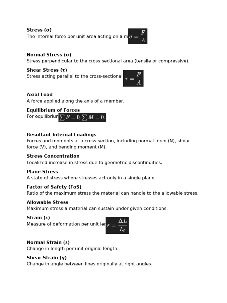 Stress and Strain Fundamentals | PDF | Deformation (Engineering) | Stress (Mechanics)