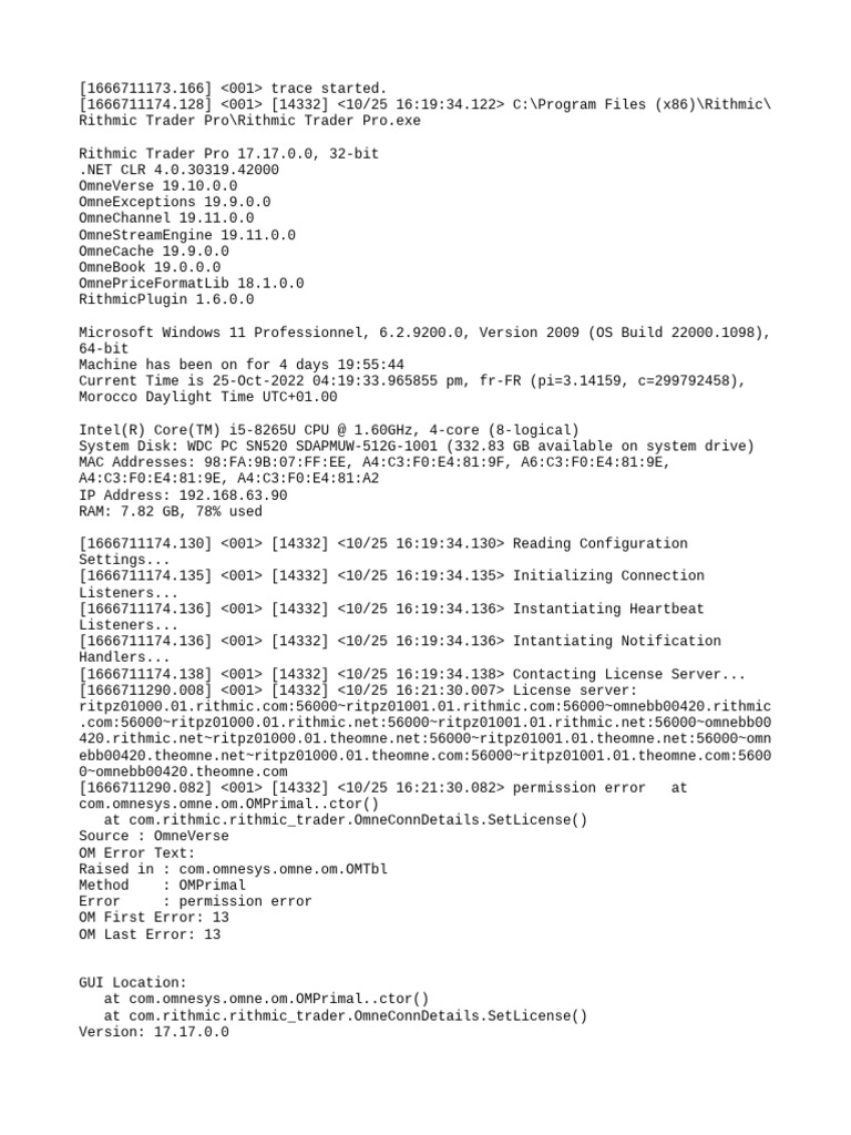 Rithmic Trader Pro3.cur | PDF | Ibm Pc Compatibles | Computing