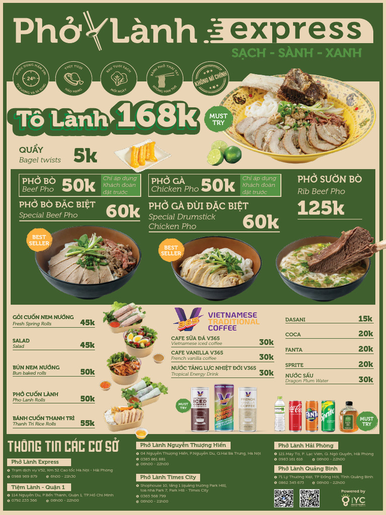 Menu Khach Doan | PDF