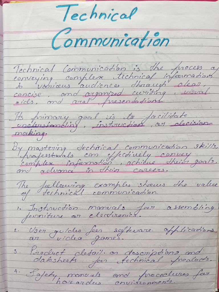Tech.comm unit 1 | PDF