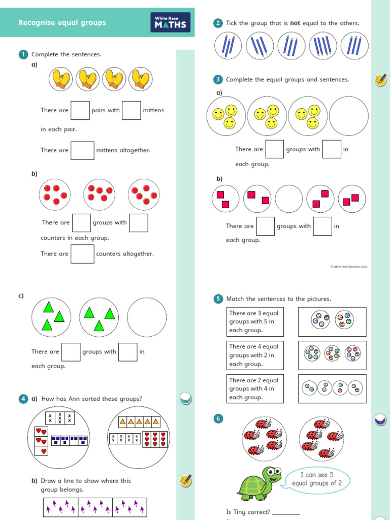 Y2 Spring Block 2 WO1 Recognise Equal Groups 2022 | PDF