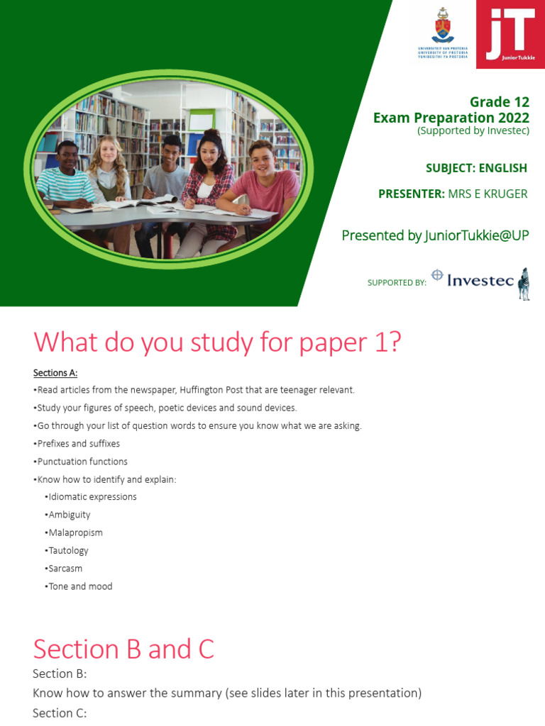 JT Investec 2022 Summer School English | PDF | Question | Advertising