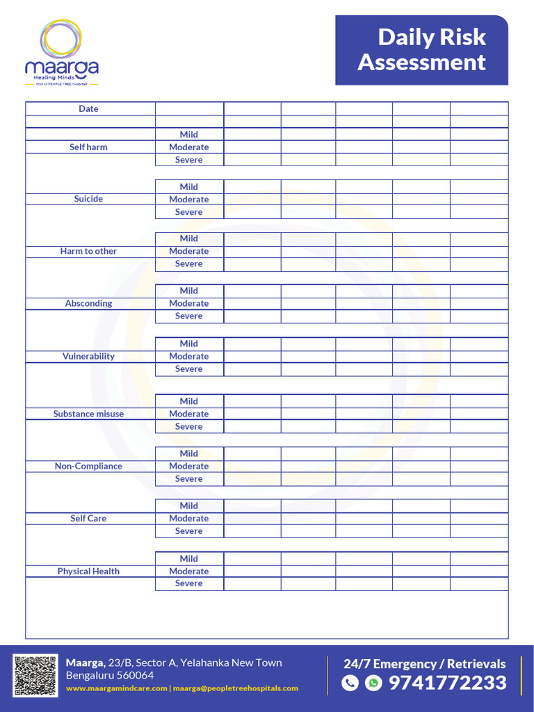 Daily Risk Assessment | PDF