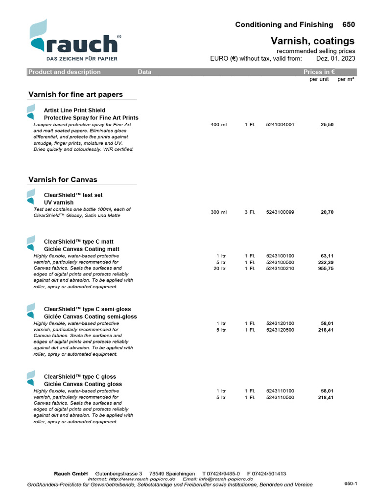 Varnish_coatings-PL650_EN | PDF | Varnish | Canvas