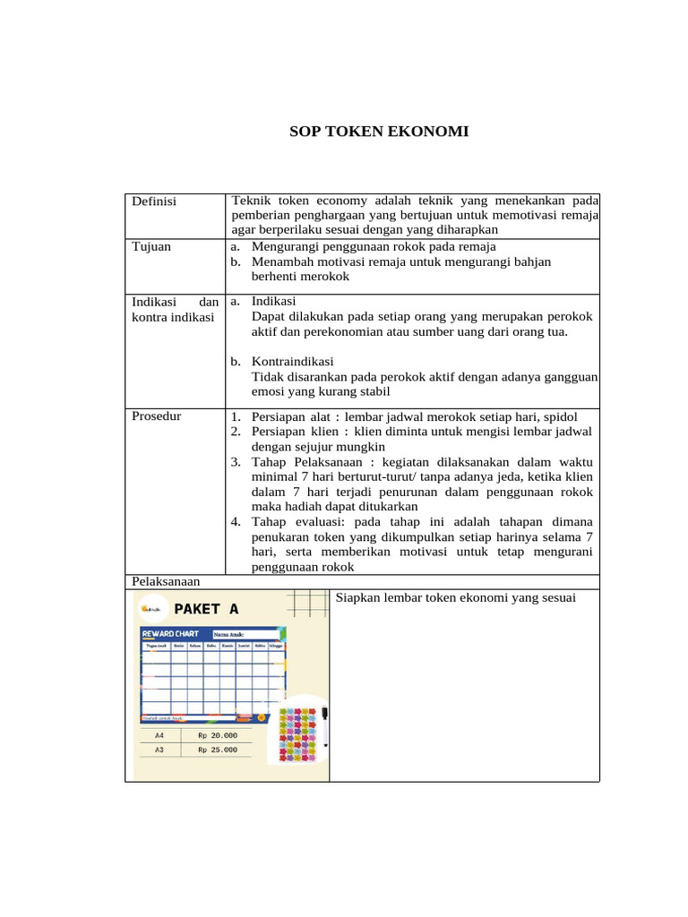 SOP Token Ekonomi | PDF