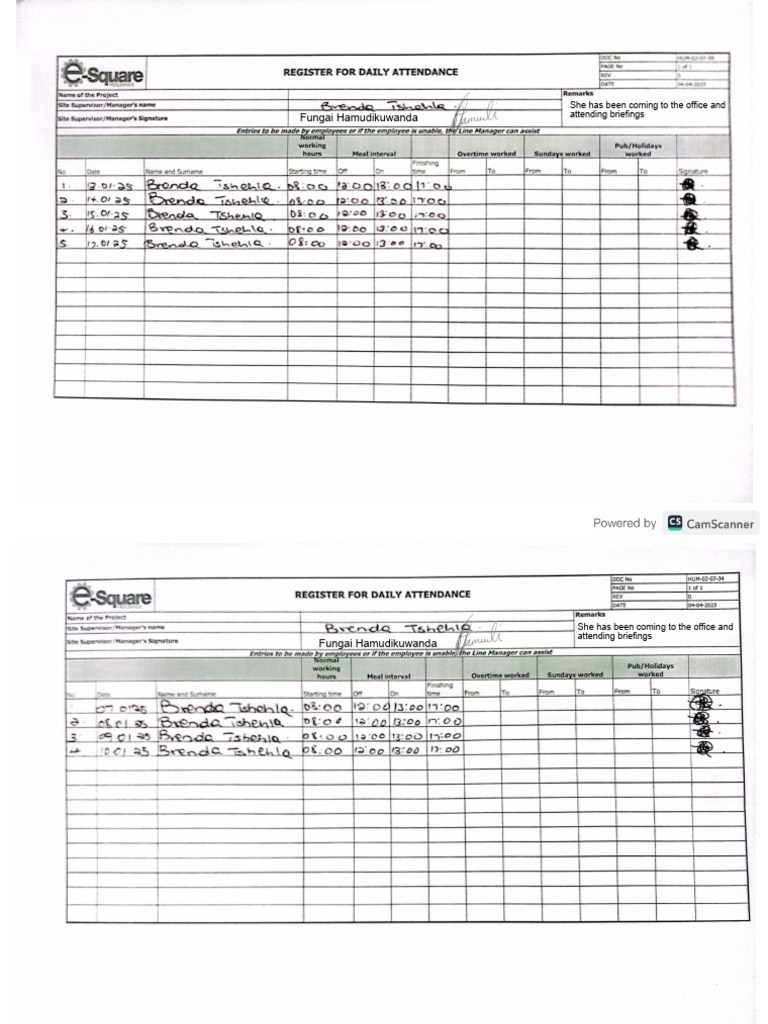 Office Attendance and Briefings Report | PDF